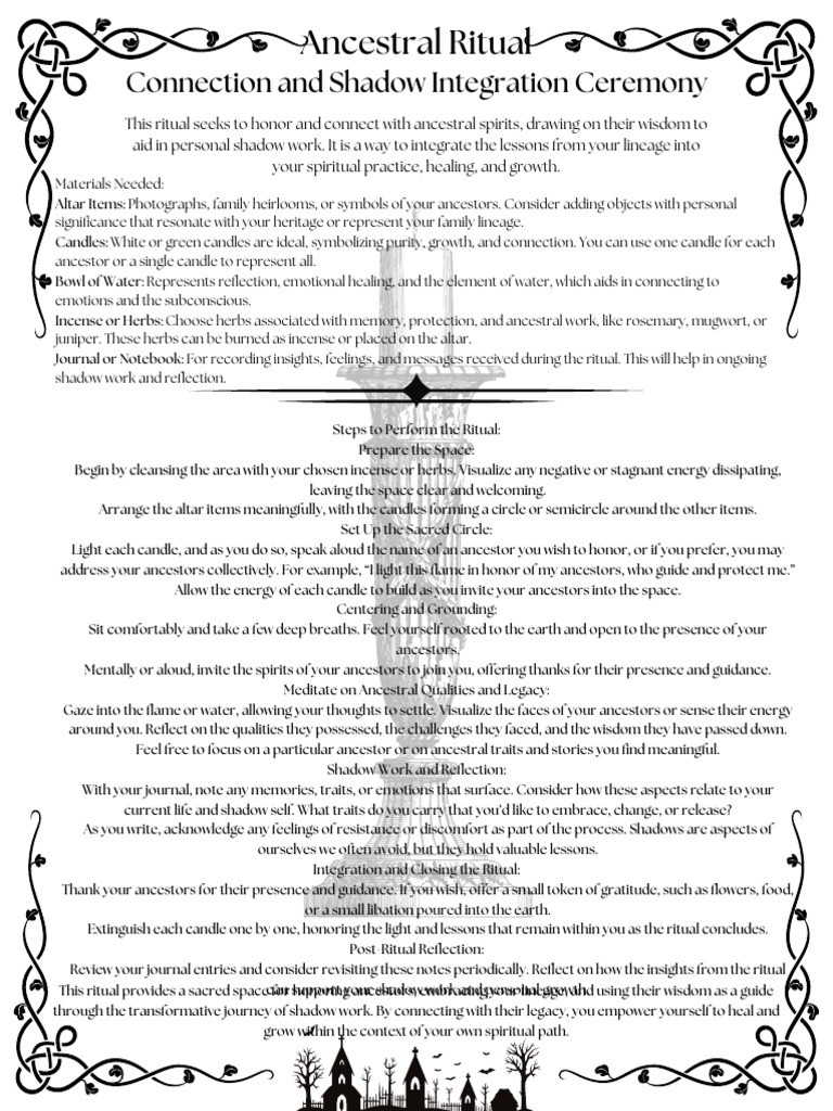 Ancestral Ritual | PDF | Altar | Wisdom
