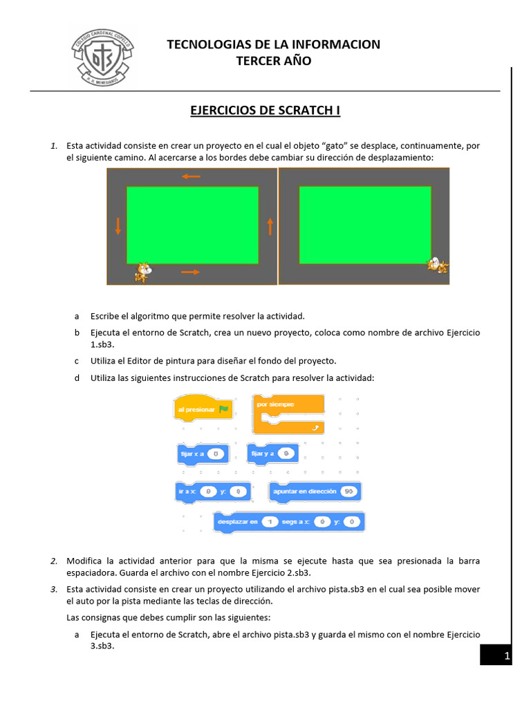 Ejercitación Scratch 1 | PDF | Scratch (lenguaje de programación ...