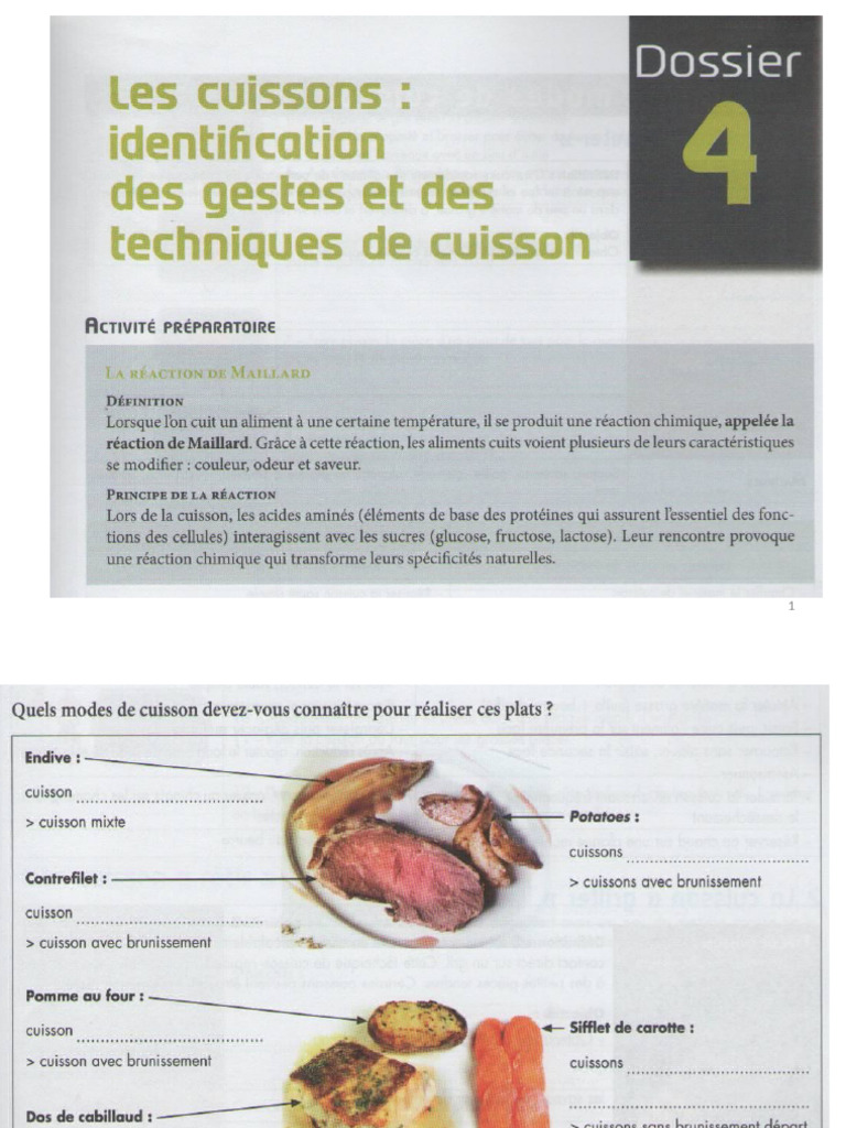 Les Cuissons | PDF | Cuisine | Nourritures