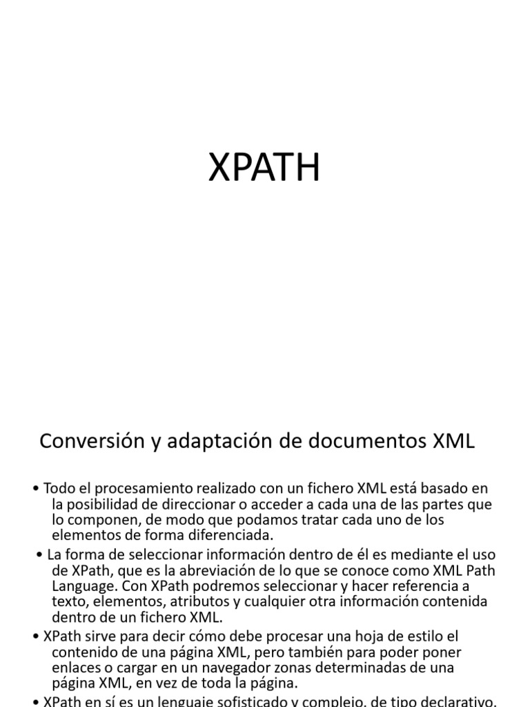 XPATH | PDF | X camino | Xml