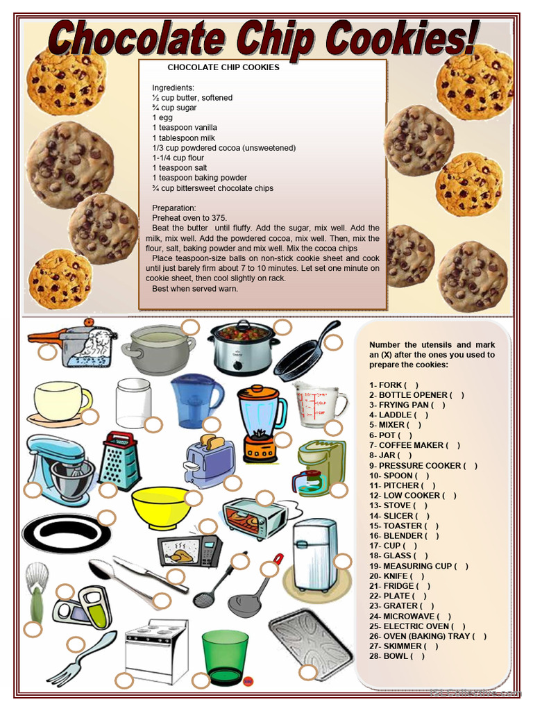 Easy Chocolate Chip Cookies Recipe | PDF | Teaspoon | Chocolate