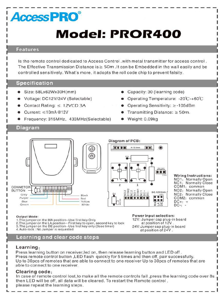Pror400 N | PDF