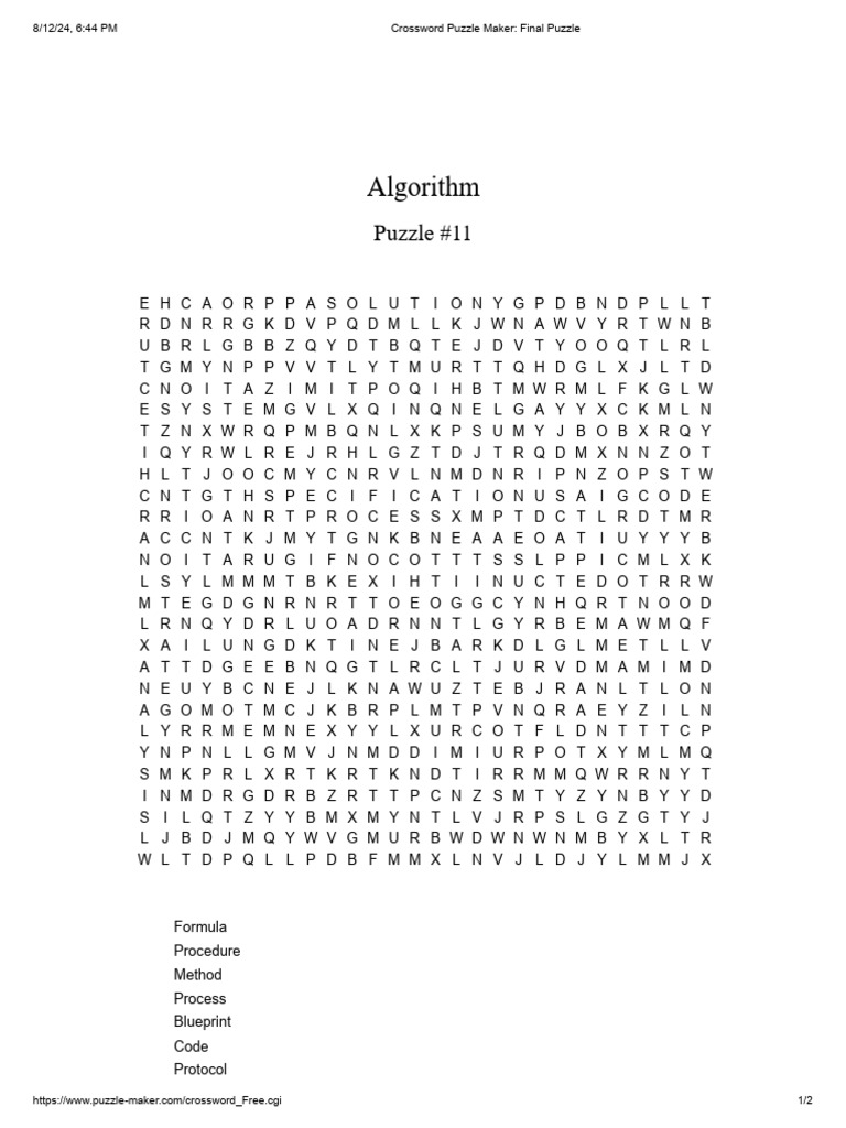 Algorithm: Puzzle #11 | PDF | Algorithms | Theoretical Computer Science