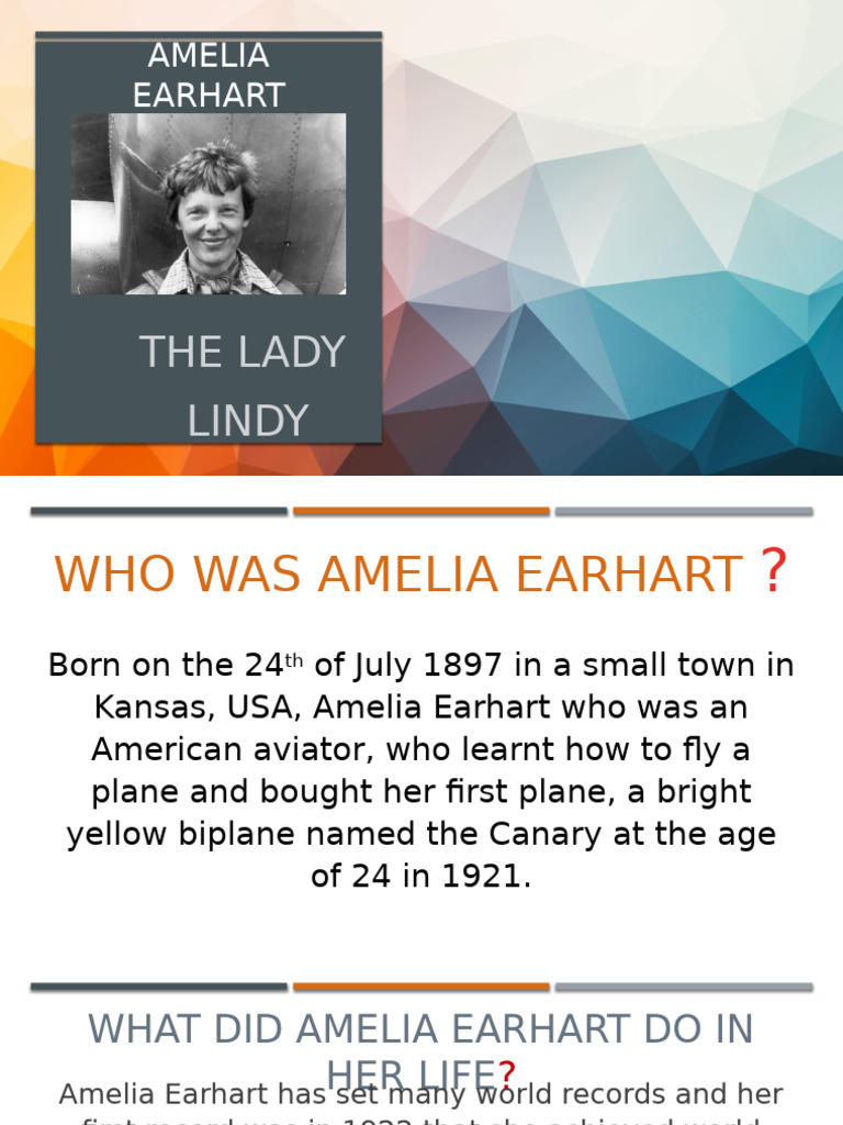 Biography of Amelia Earhart | PDF