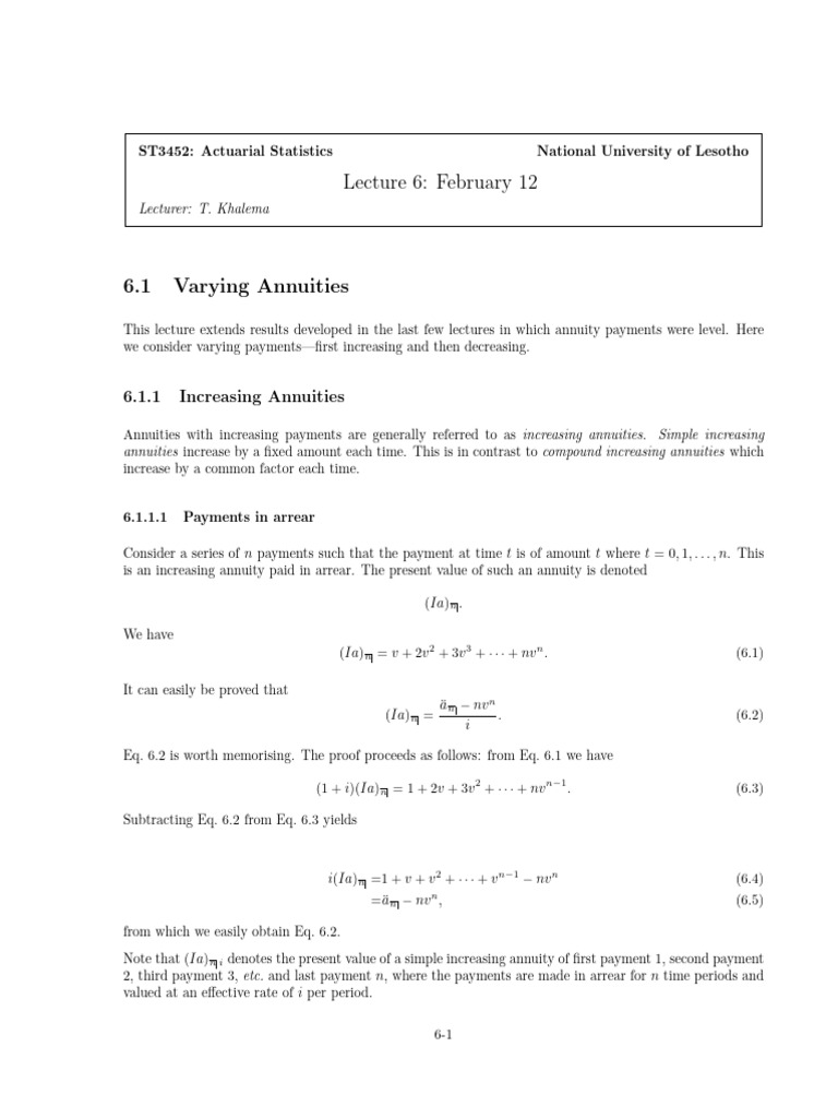 Lec 06 | PDF | Present Value | Mathematical Finance