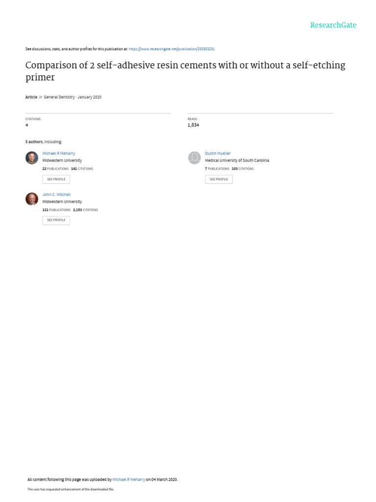 GenDent_JF20_Meharry (6) | PDF | Tooth Enamel | Epoxy