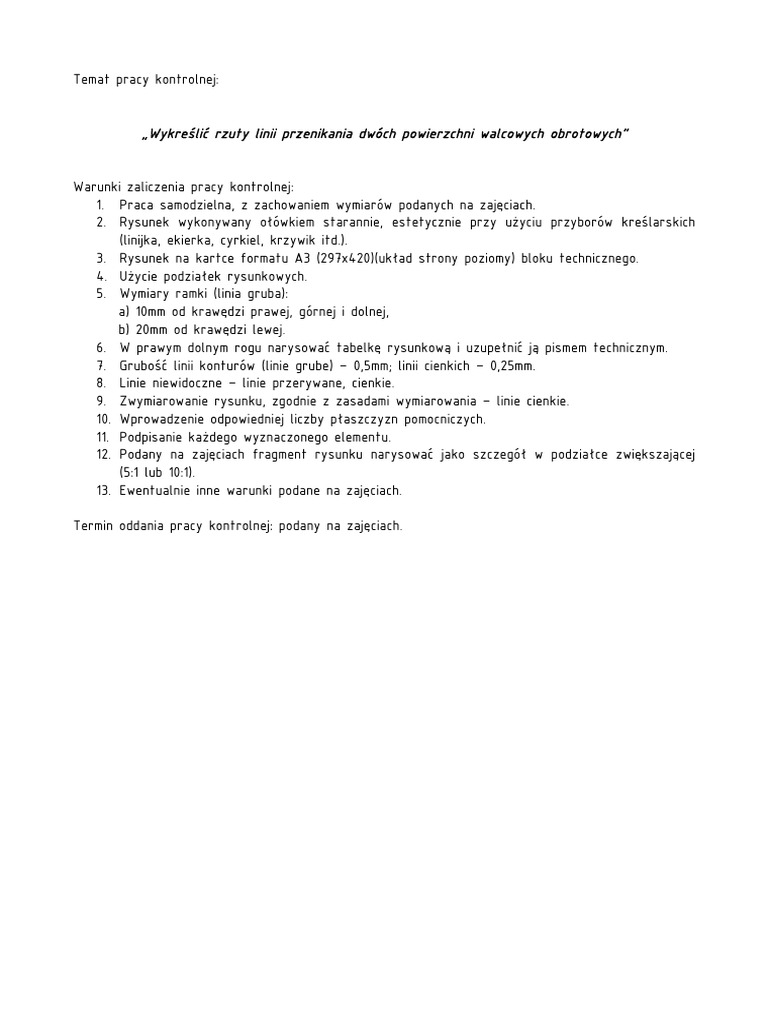 Przenikanie Walców | PDF