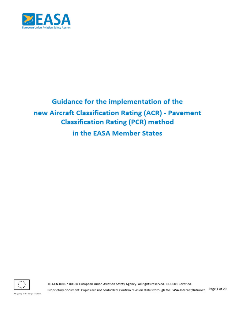 Easa Guidance For Acr PCR Implementation | PDF | Strength Of Materials ...