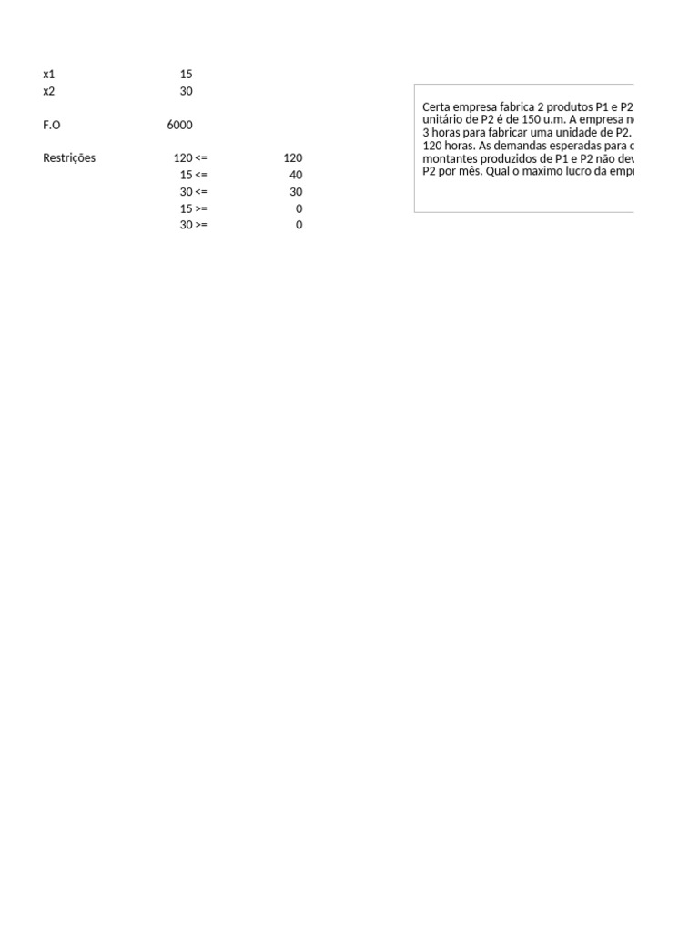 Aula 17 - Lista de Exercícios SOLVER | PDF | Negócios | Casa e Jardim