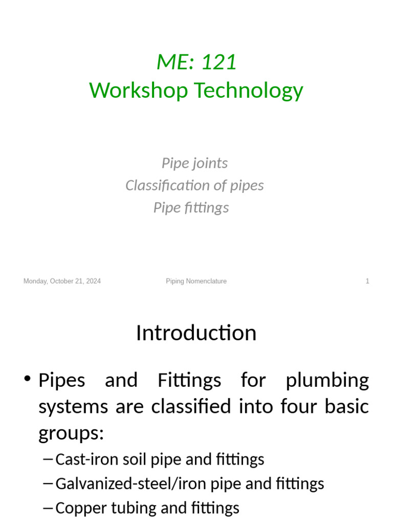 Pipe Joints | PDF | Pipe (Fluid Conveyance) | Gas Technologies