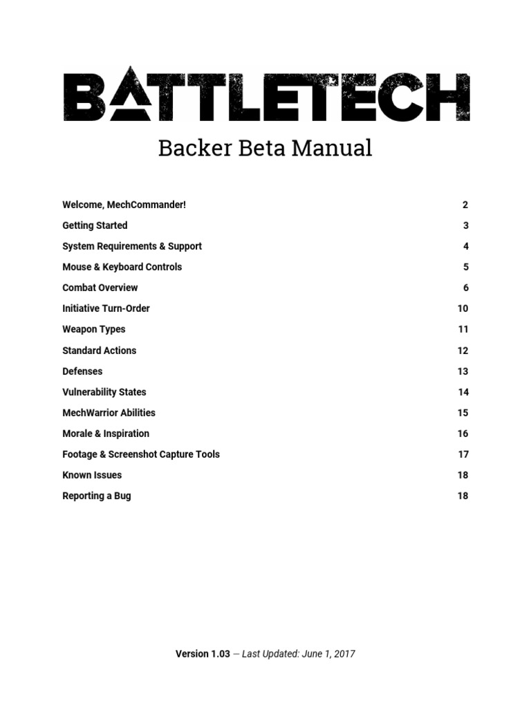 BT Backer Beta manual | PDF | Missile | Computing