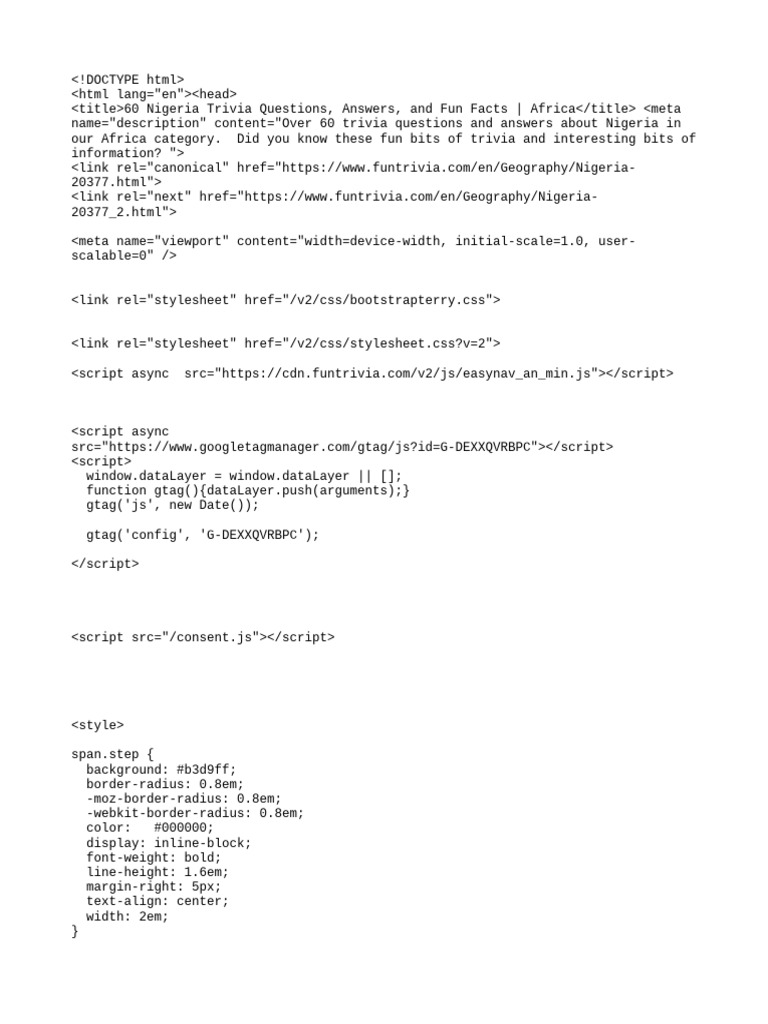 60 Question | PDF | Nigeria