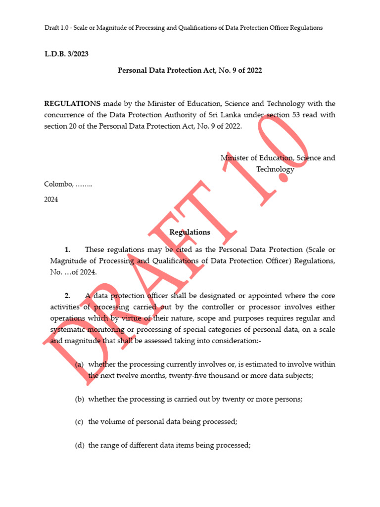 DPA PC - Regulations On DPO V 1.0 | PDF | Information Privacy | Computing