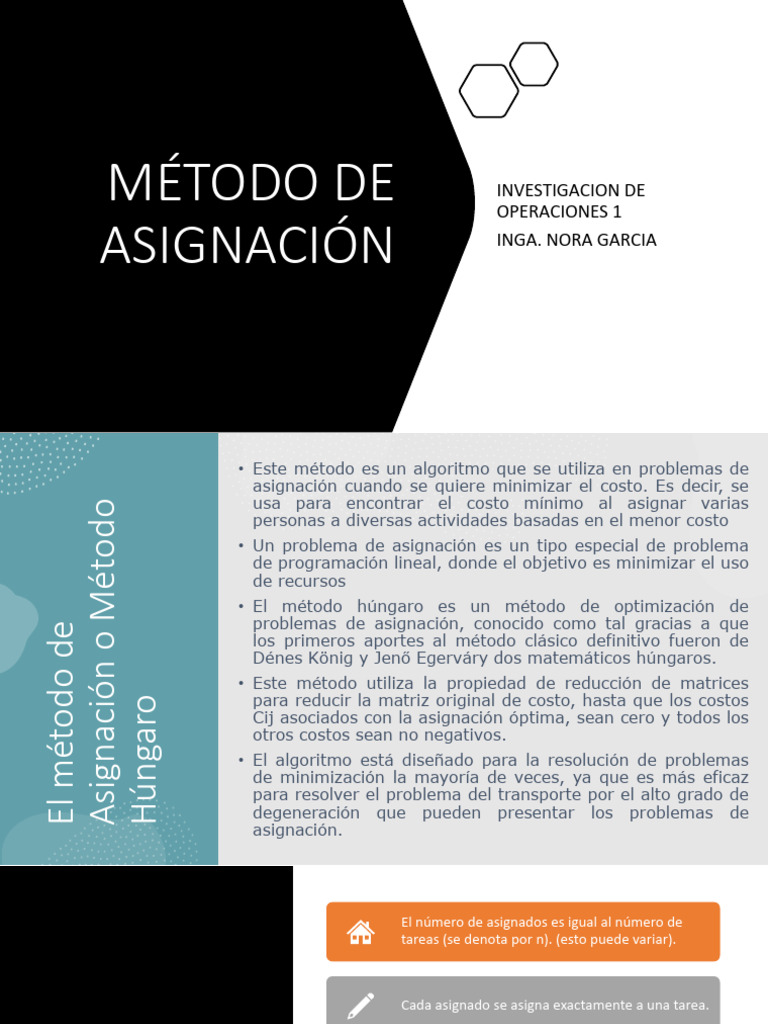 Metodo de Asignacion 2 | PDF | Matriz (Matemáticas) | Programación de computadoras
