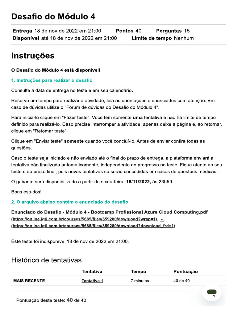 Desafio Modulo 4 | PDF