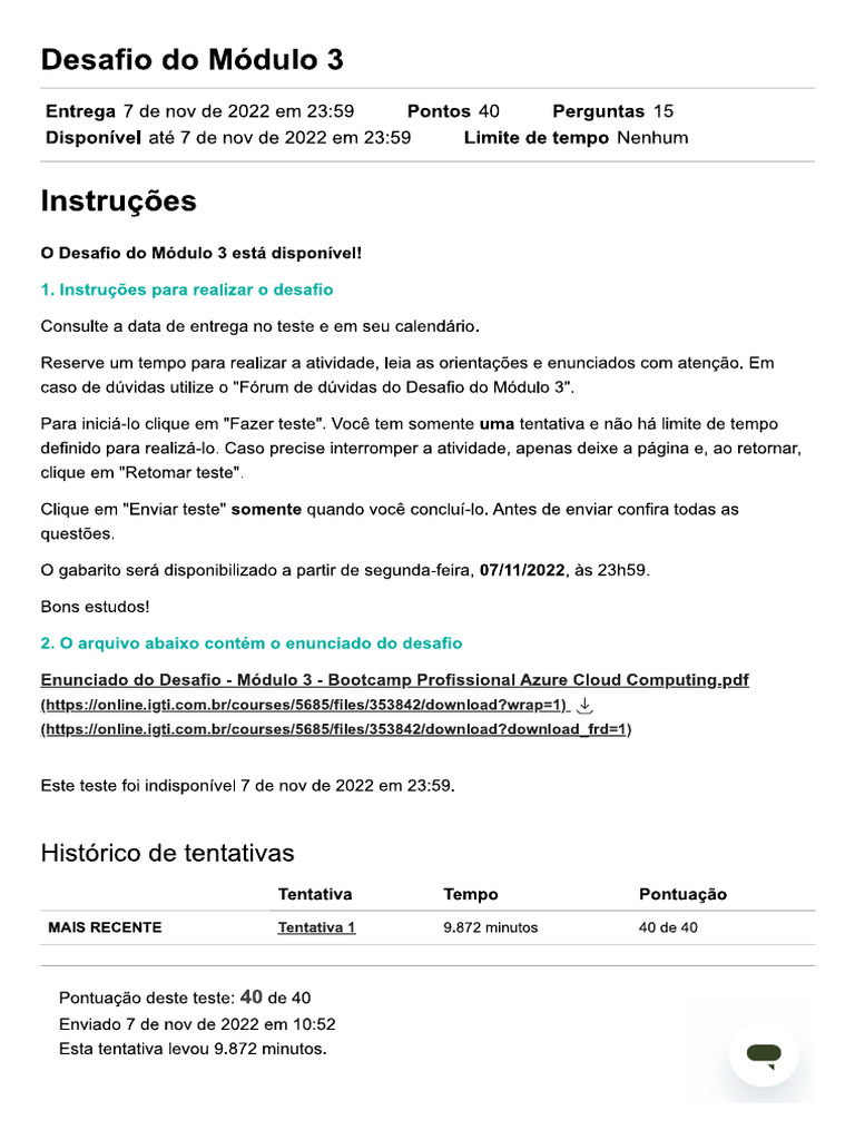 Desafio Modulo 3 | PDF