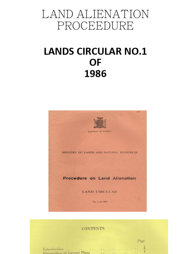 Land Alienation Procedure | PDF