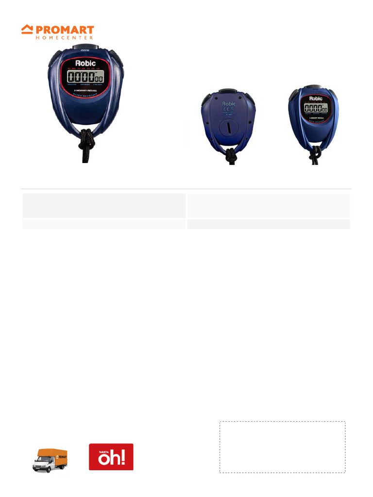 Cronómetro Robic SC429 Alta Precisión | PDF