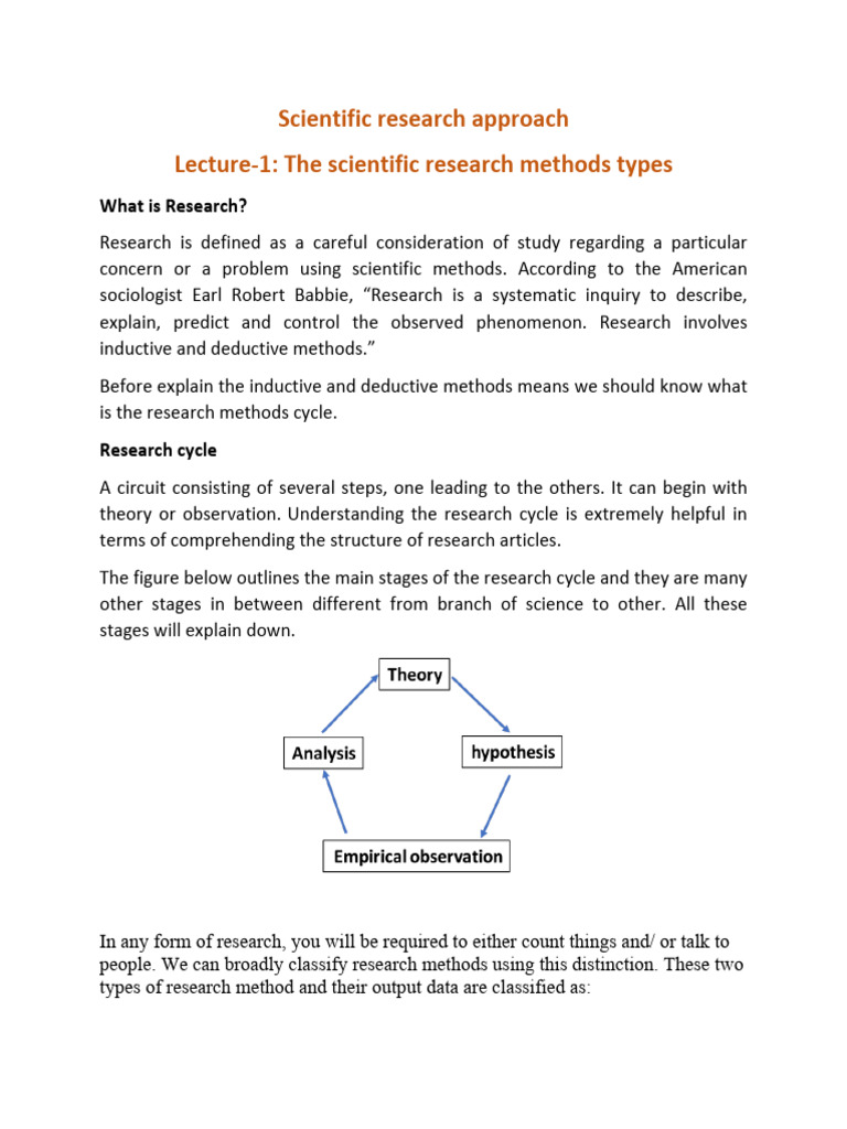Understanding Scientific Research Methods | PDF | Methodology | Experiment