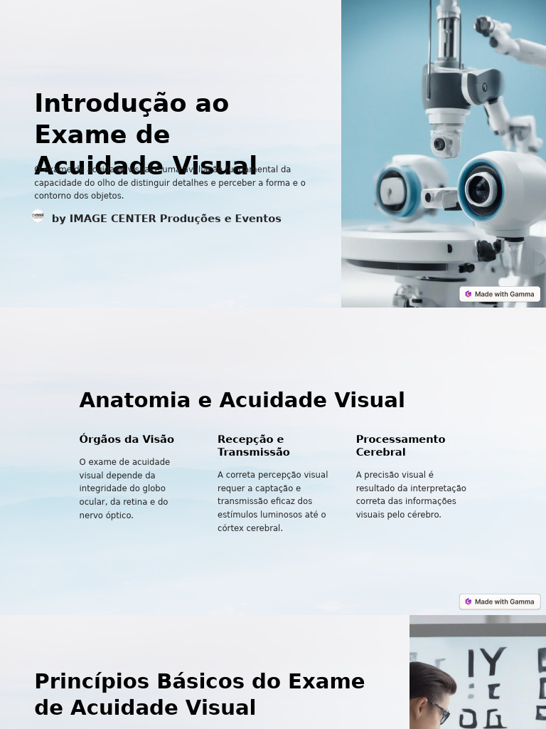 Mapa Mental - Exame de Acuidade Visual | PDF | Sistema visual | Deficiência visual