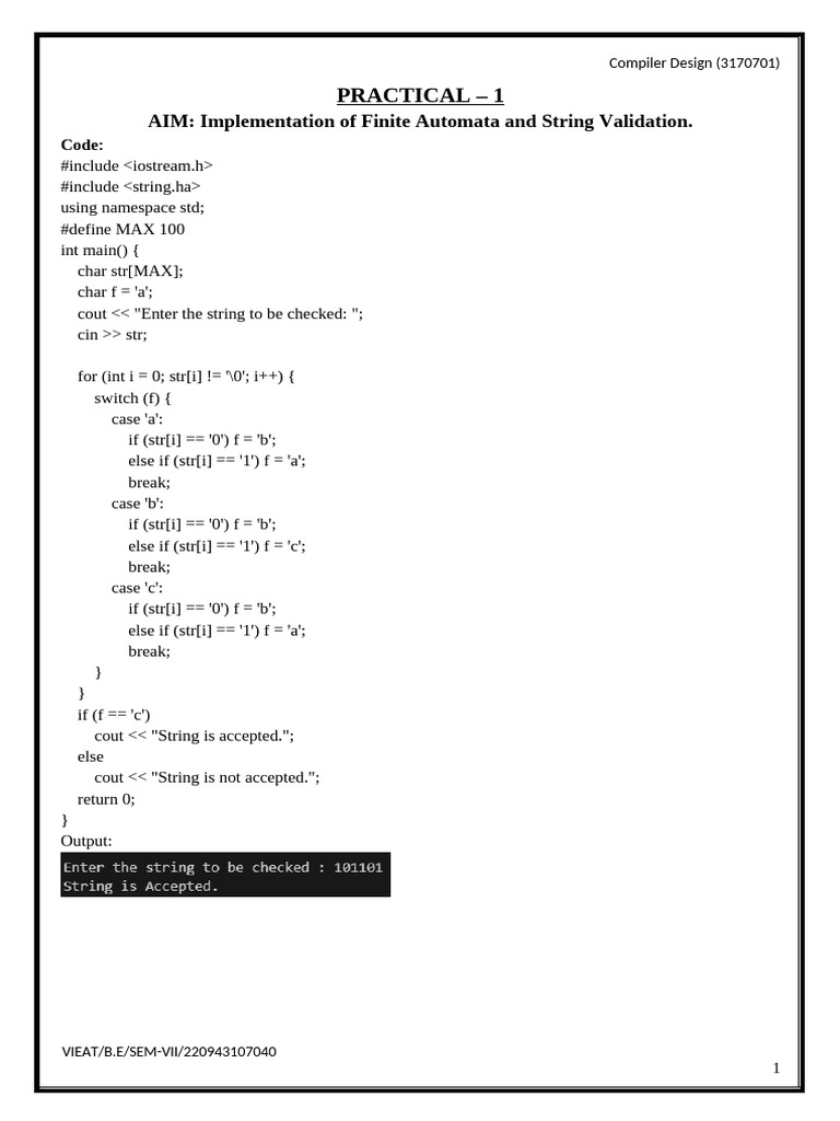 CD Practical Jignasha | PDF | Parsing | Formalism (Deductive) CD Practical Jignasha | PDF | Parsing | Formalism (Deductive)
