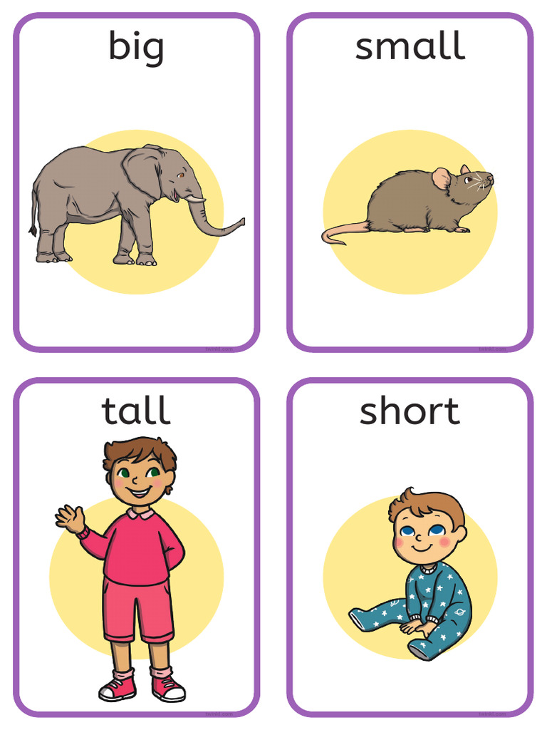 Opposites Flashcards | PDF