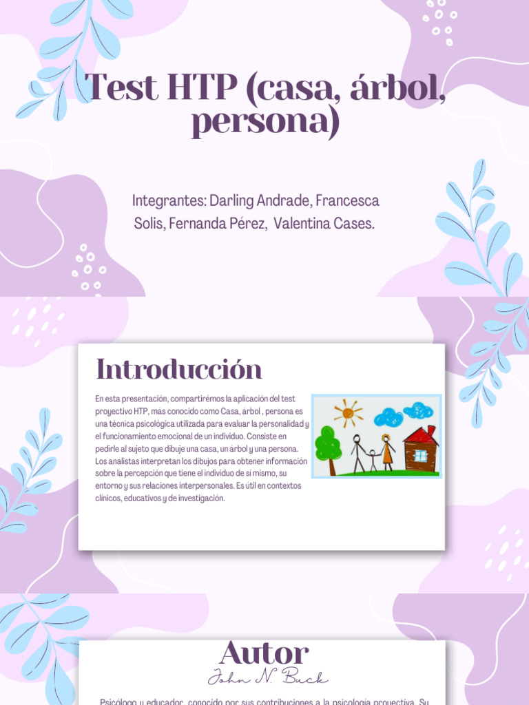 Test HTP (Casa, Árbol, Persona) : Integrantes: Darling Andrade ...