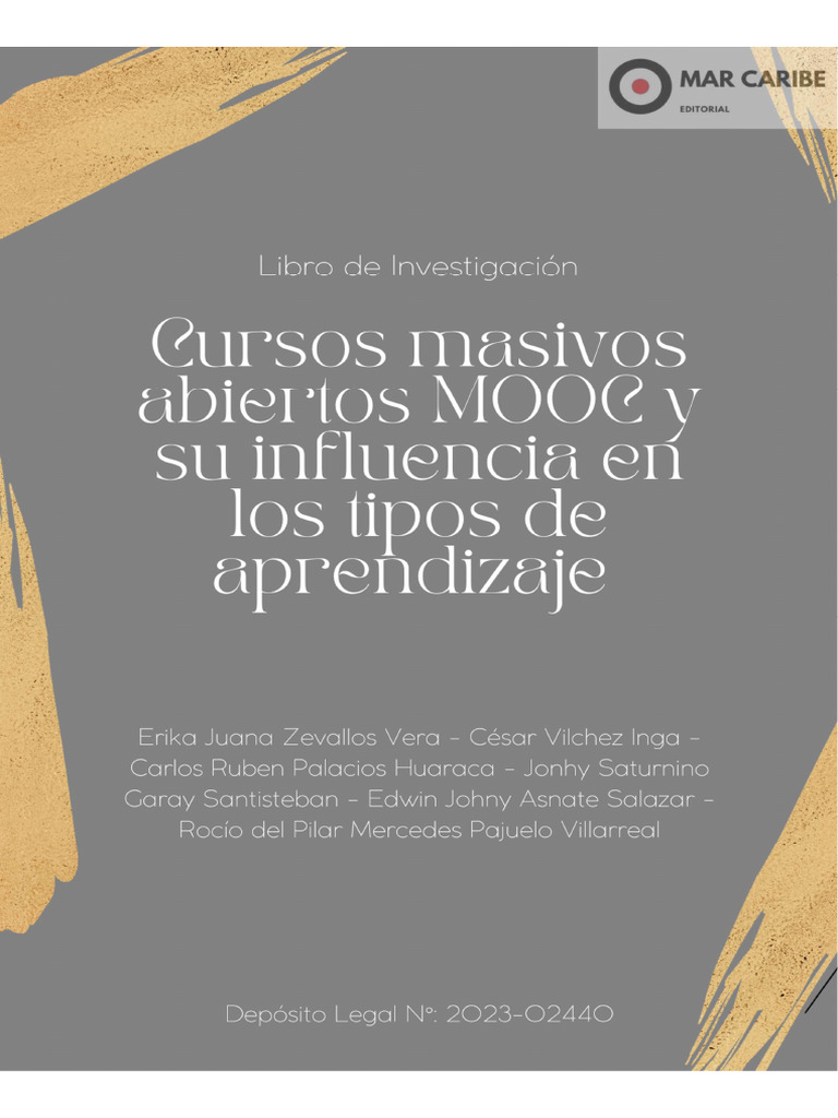 Cursos Masivos Abiertos MOOC y Su Influencia en Los Tipos de Aprendizaje - Libro | PDF | Curso ...