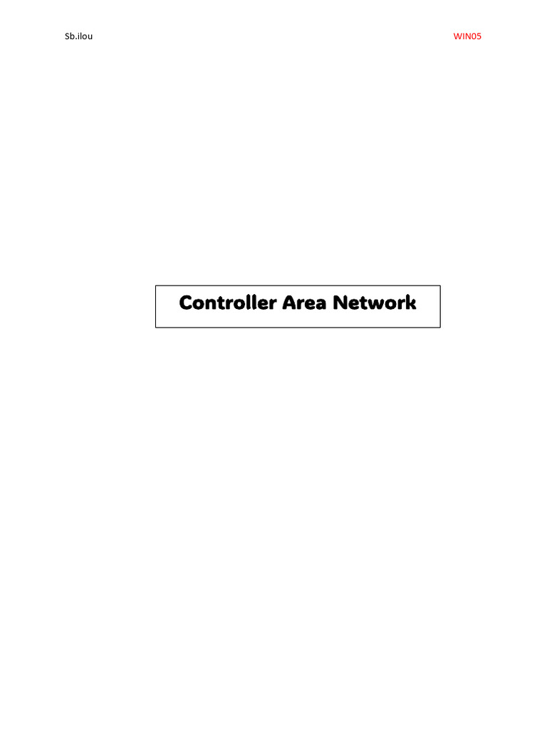 CAN Protocol | PDF | Communications Protocols | Telecommunications CAN Protocol | PDF | Communications Protocols | Telecommunications