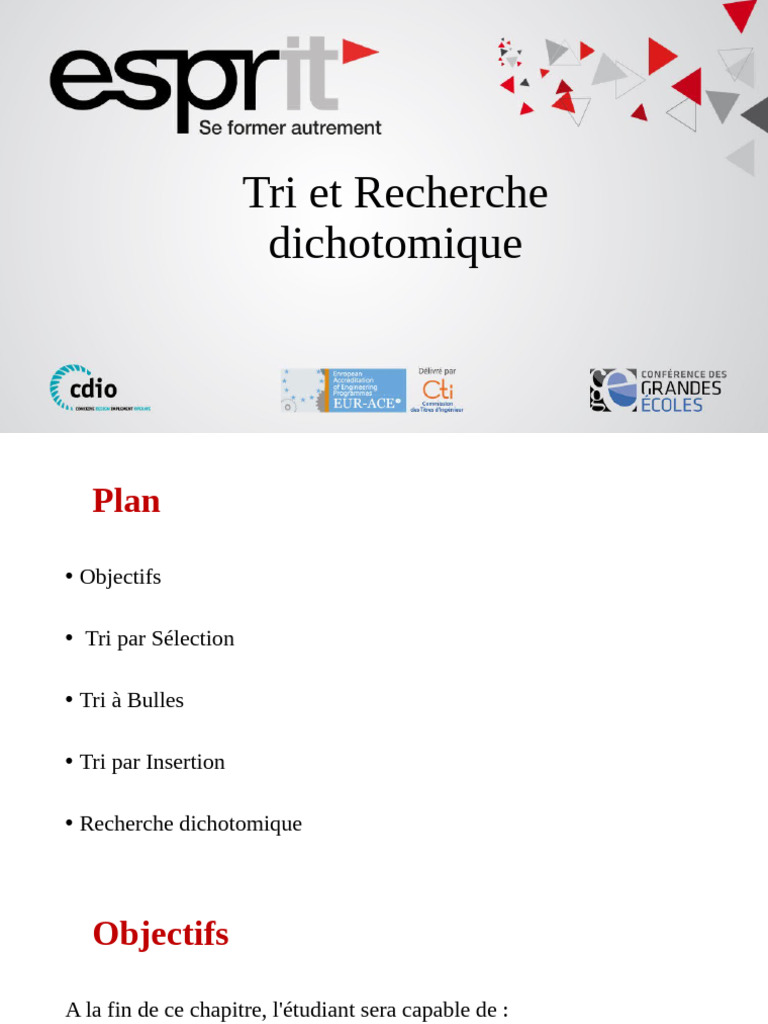 Tri Et Recherche Dichotomique | PDF | Programmation informatique ...
