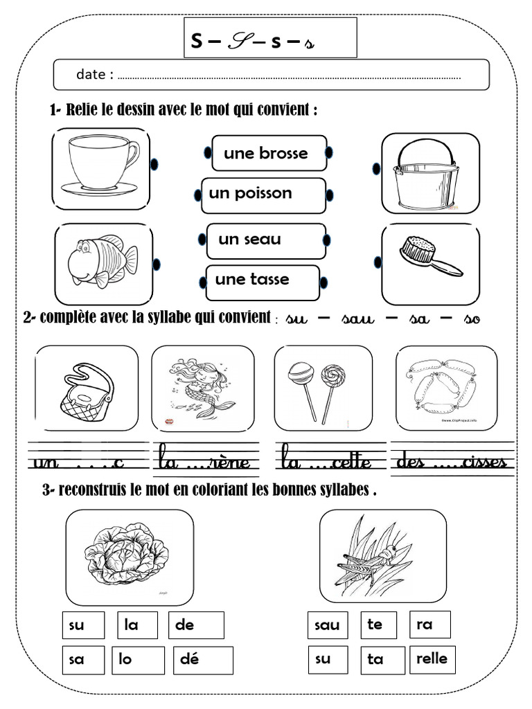 Exercices sur le son "s" | PDF