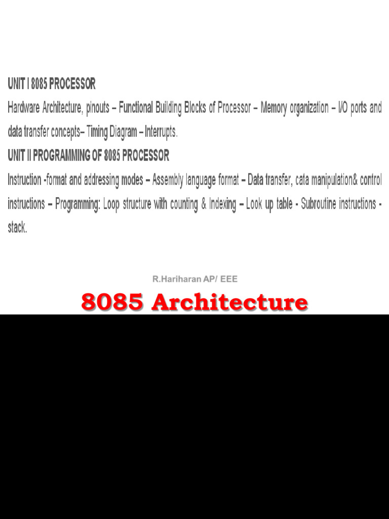 Unit-I-II-8085-Interrupt-ReadOnly (1) | PDF | Computer Science | Computing