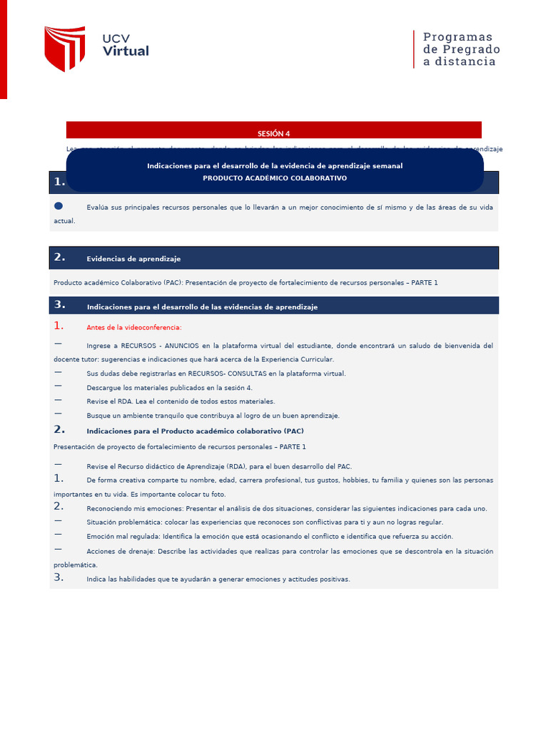 Pac 4 | PDF | Relaciones personales, crianza y desarrollo personal