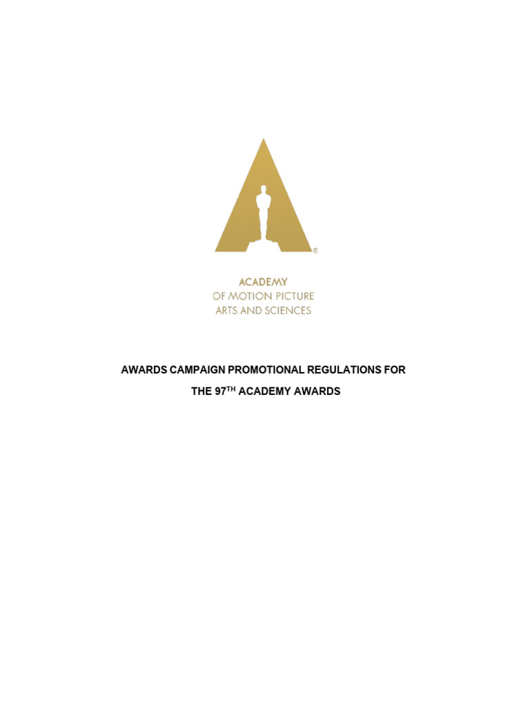 97th_oscars_complete_regulations | PDF | Academy Awards | Academy Of ...