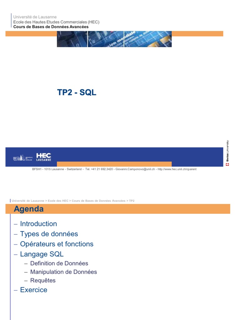 TP2 - SQL | PDF | SQL | Bases de données