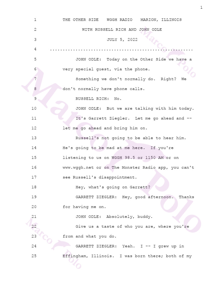 WGGH Radio Transcript | PDF | Tariff | True The Vote