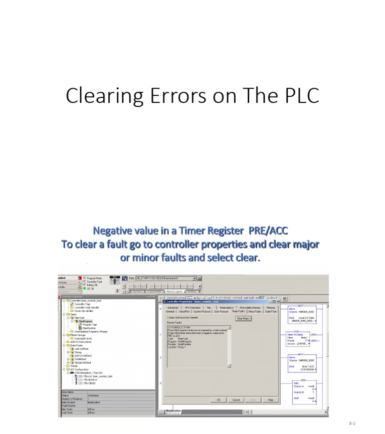Clearing Error On The PLC | PDF
