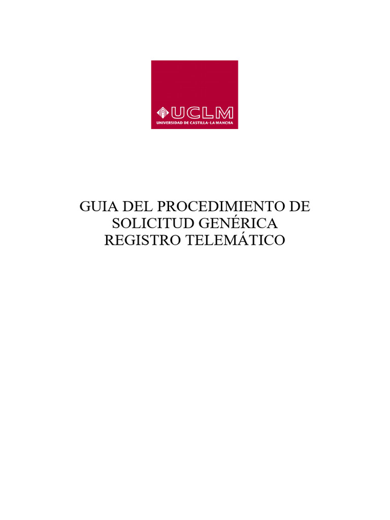 Guía Registro Telemático UCLM | PDF | Informática