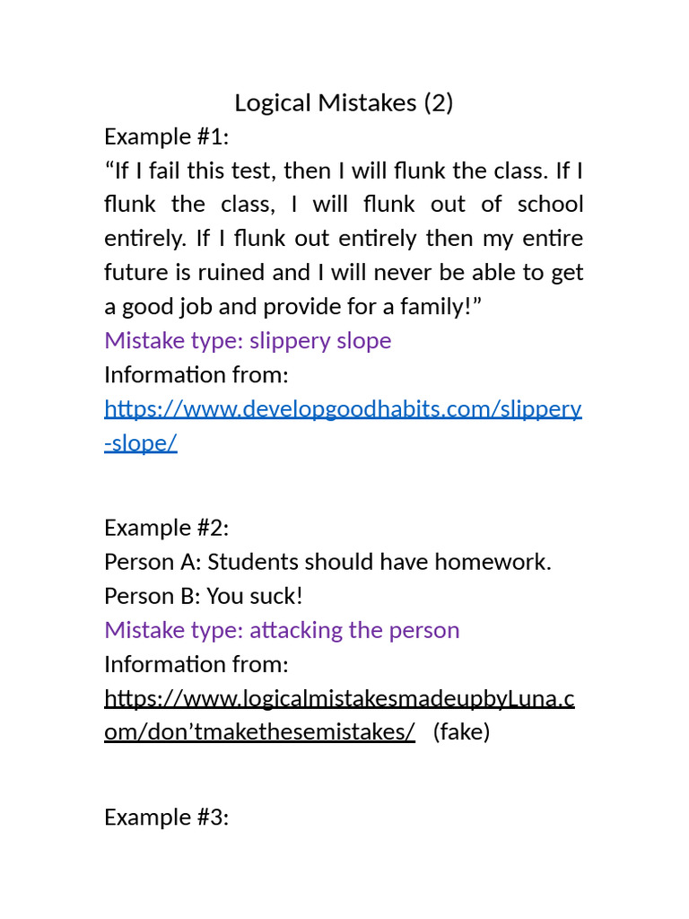 Common Logical Fallacies Explained | PDF | Career & Growth | Wellness