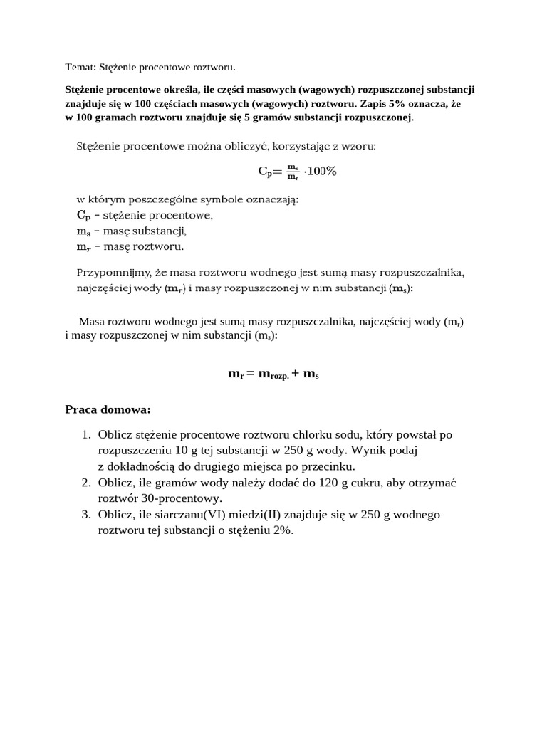 Temat Procenty | PDF