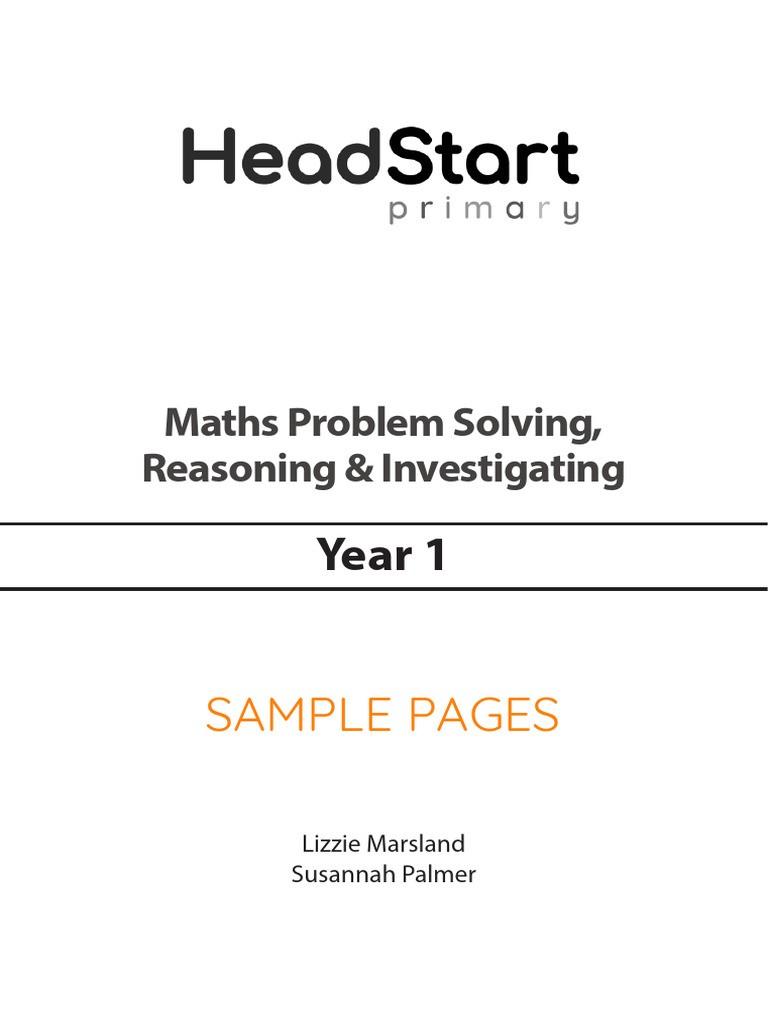 Y1 Maths Problem Solving, Reasoning and Investigating - FREE DOWNLOAD 3 ...