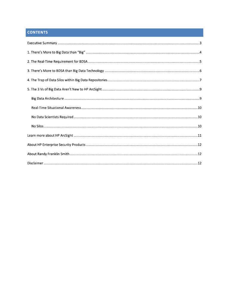 Big Data 1 Contents | PDF