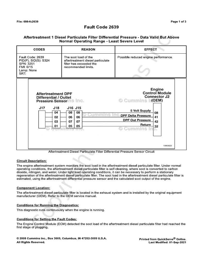 2639 Fault Info | PDF