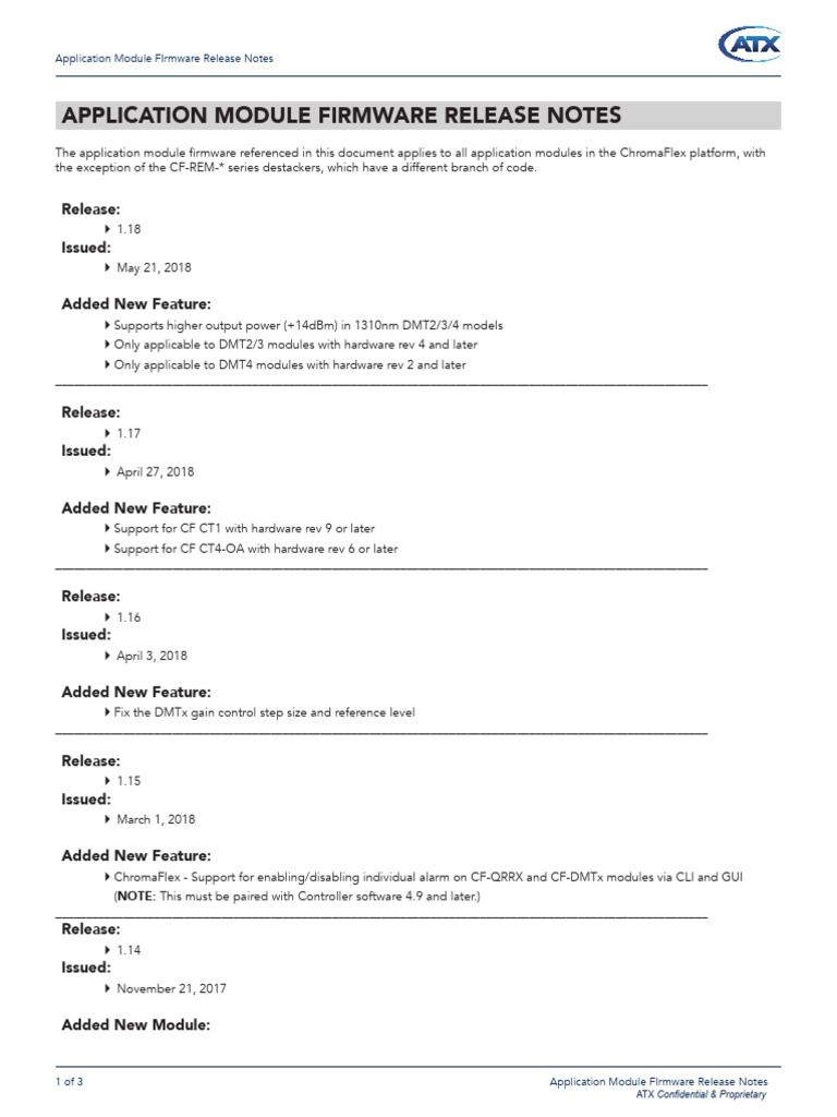 ChromaFlex Application Module Firmware Updates | PDF | Graphical User ...