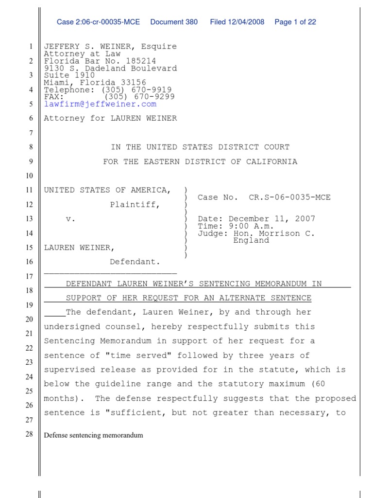 Case 2:06-cr-00035-MCE Document 380 Filed 12/04/2008 Page 1 of 22 | PDF ...