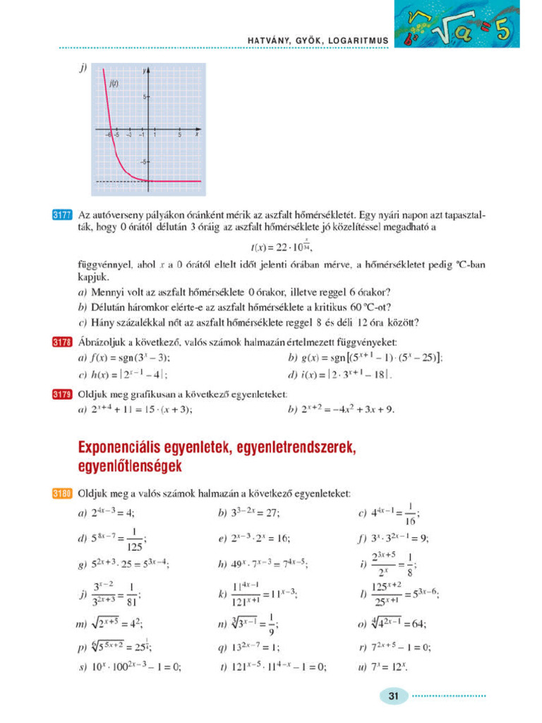 Exp Egyenletek Egyenlőtlenségek Egyenletrendszerek | PDF