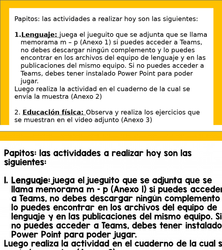Actividades Diarias para Papitos | PDF | Juegos y actividades | Artes ...
