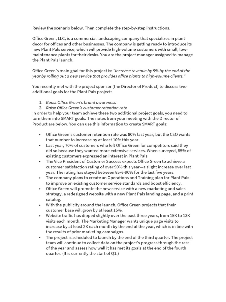 Activity Define and Determine SMART Project Goals | PDF | Goal | Marketing