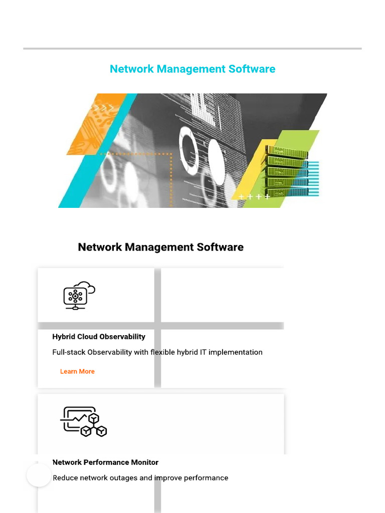 Solarwinds Network Management Products | PDF