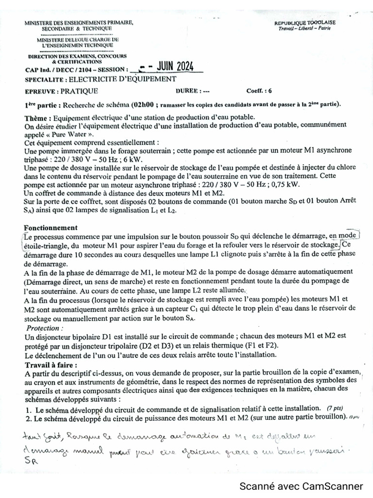 Epreuve Pratique Cap 3 Ee Session Juin 2024 | PDF